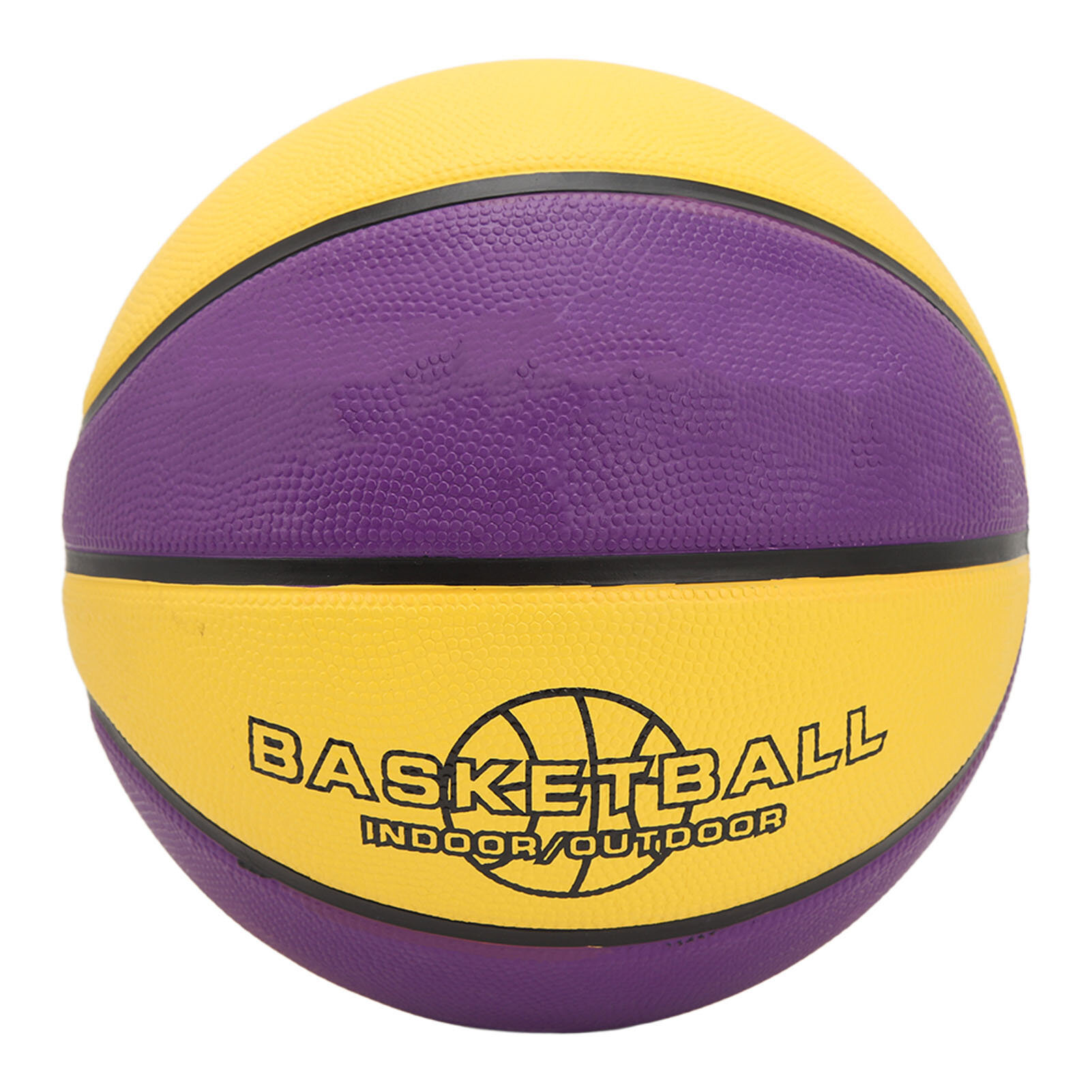 Резиновый баскетбольный мяч, желто-фиолетовый, мягкий на ощупь, удобный для захвата, спортивный баскетбольный мяч для детей, подростков, мальчиков и девочек, размер 3 (7,1 дюйма).