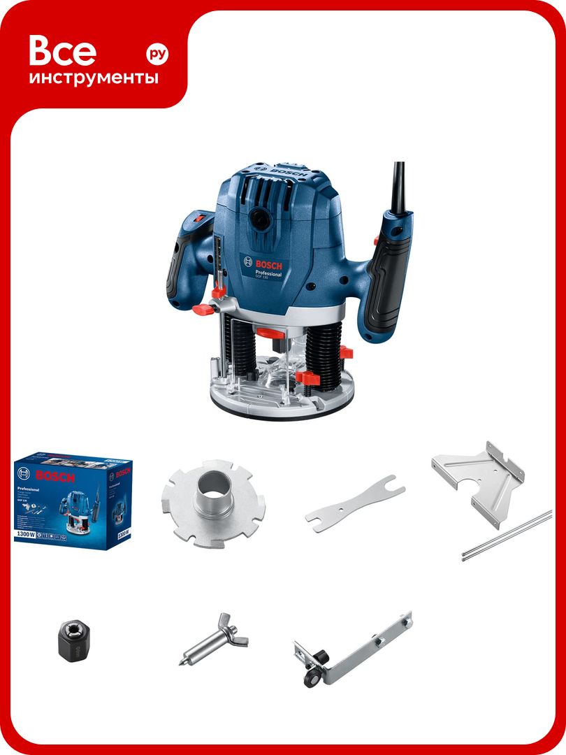 Фрезер Bosch GOF 130 06016B7000, фрезерования в древесине, обработка цветных металлов