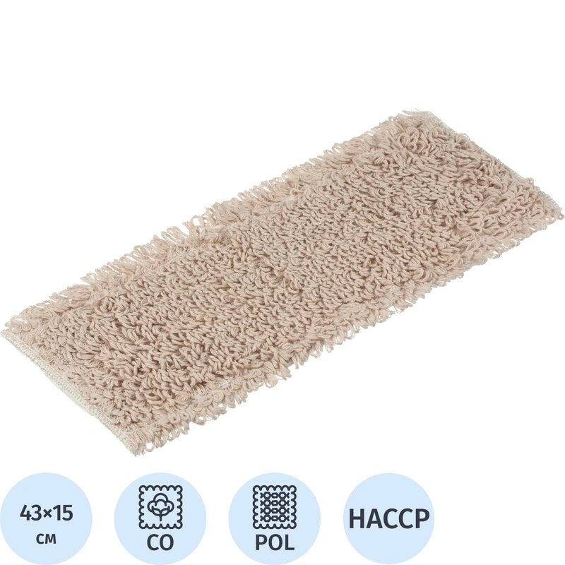 Насадка МОП петельный хлопок полиэстер (креплен карман-язык) 40см_NMH-40-RS