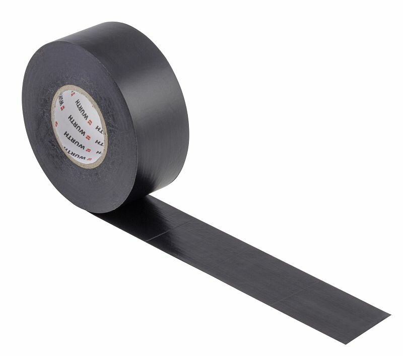 Изолента пвх 30х0,15 мм, длина рулона 25 м, черная, Wurth