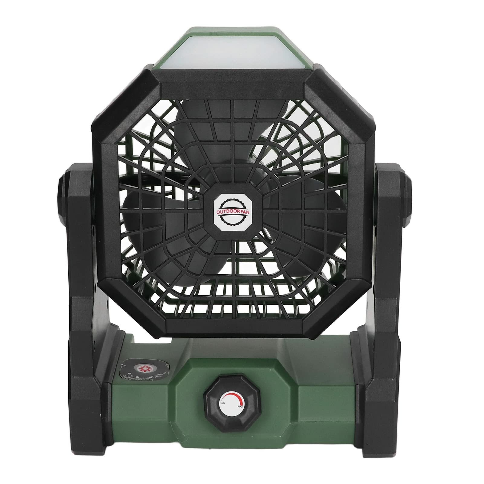 Кемпинговый Вентилятор: Вентилятор И Фонарь 2 В 1 с Батареей 5200 мА·ч - Плавная Регулировка Скорости Компактный Переносной Вентилятор for Кемпинг, Пикник И Рыбалка