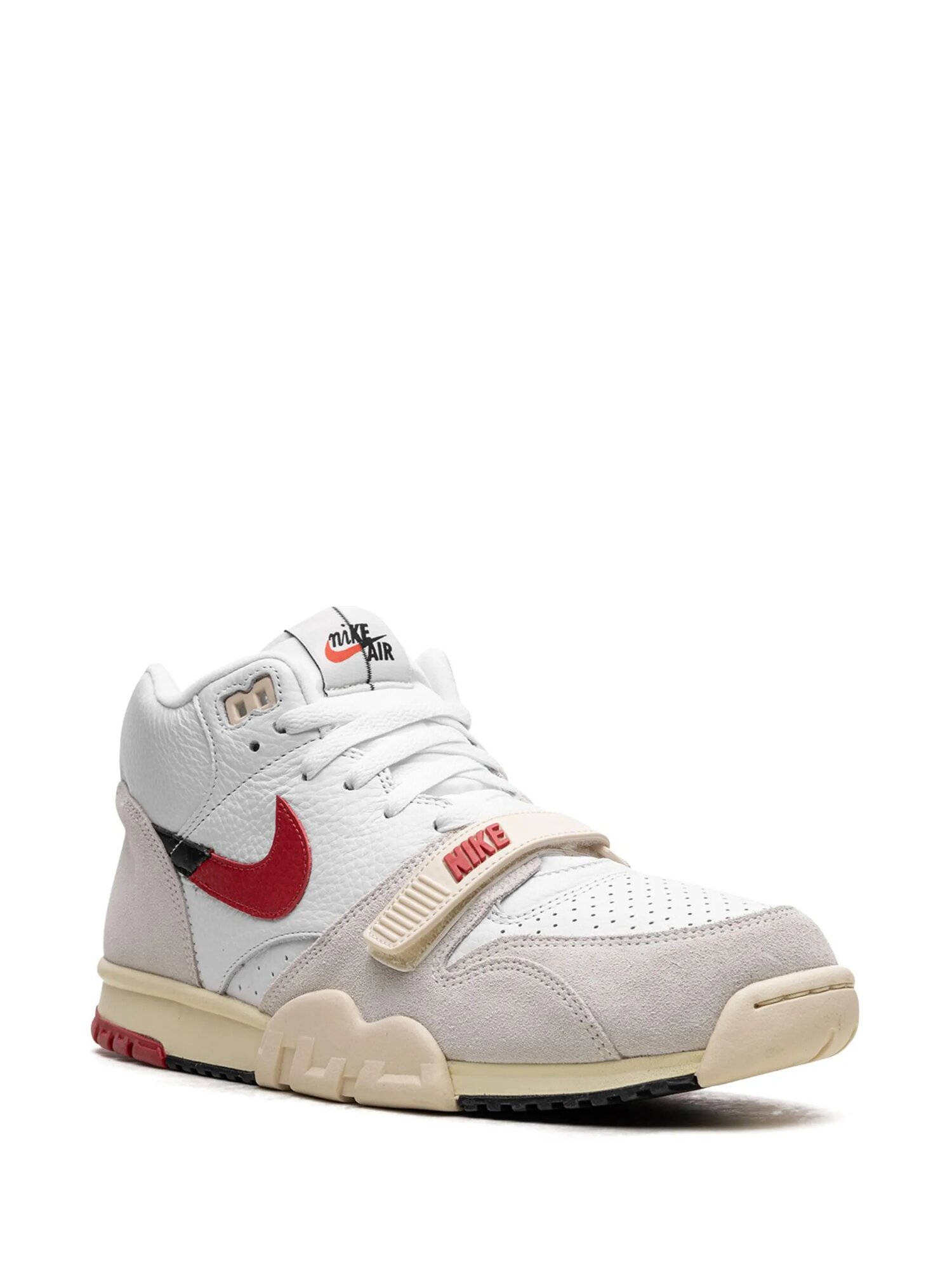 Кроссовки NIKE, размер 9 US, белый/красный/черный — фото 1