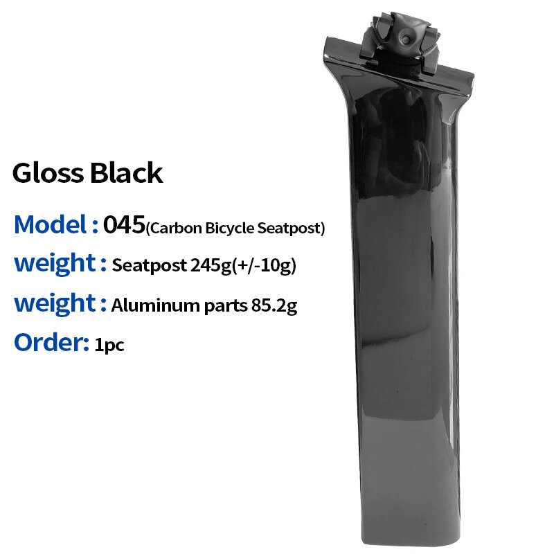 BXT Карбоновый подседельный штырь, черный, Gloss Black, Model: 045