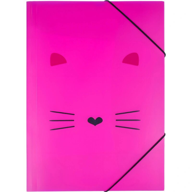 Папка на резинках А4 №1School Kitty розовая