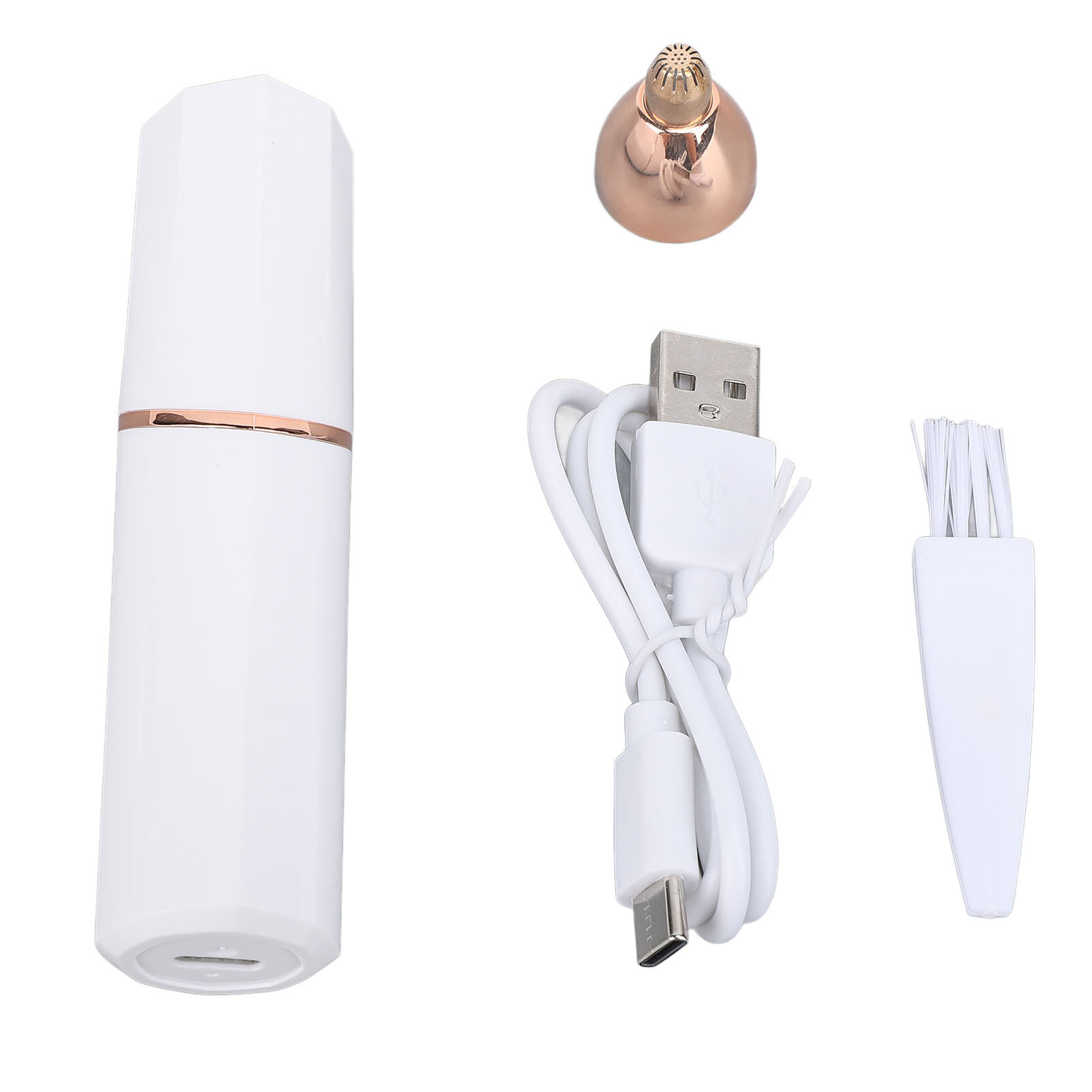 Компактный портативный электрический эпилятор для удаления волос на лице со светодиодной подсветкой для мужчин и женщин