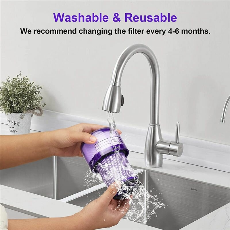 Нера-фильтр для пылесоса Dyson V12 Detect Slim Extra Absolute, моющийся фильтр,