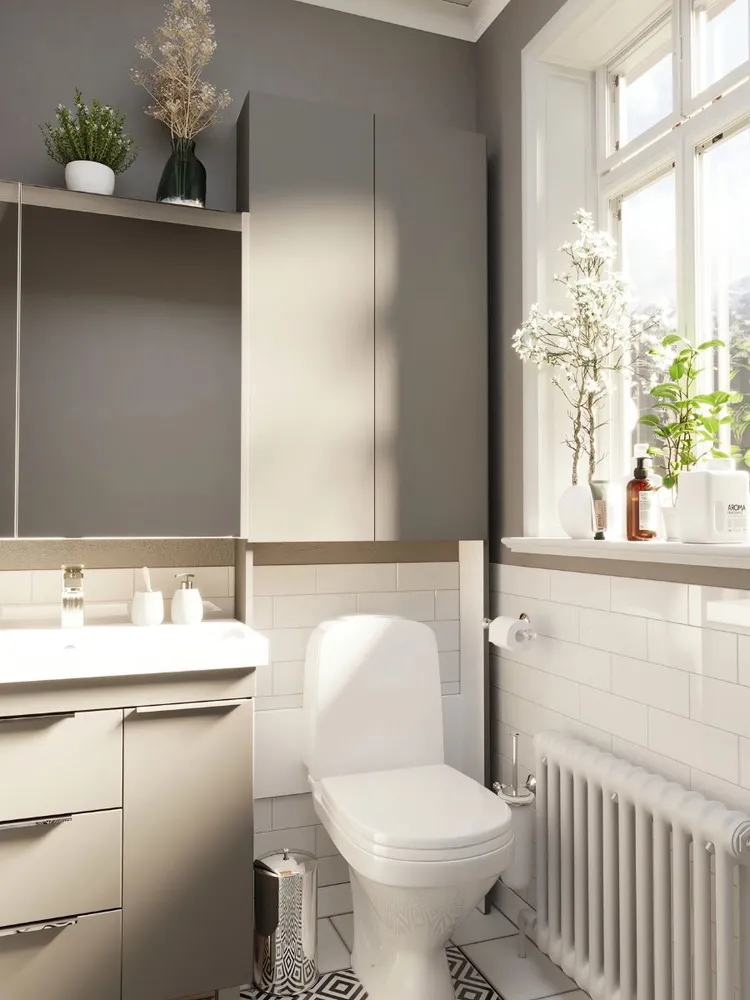 Шкаф напольный в ванную 60 см Gaula, цвет Белый, 1Marka У92519