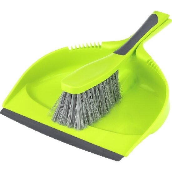 Щетка-сметка и совок Idea с резинкой дуэт М 5176 Салатовый