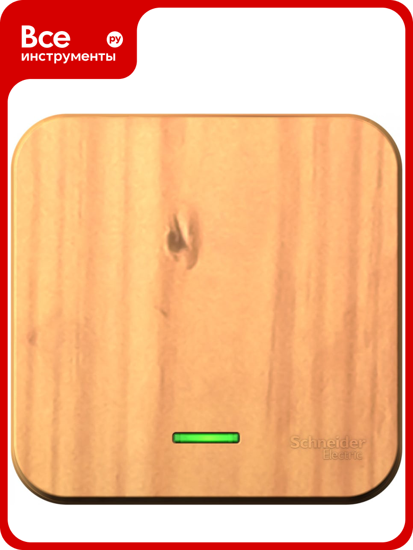 1-клавишный выключатель с подсветкой Systeme Electric BLANCA открытой установки, сх.1, с озолирующей пластиной, 10А