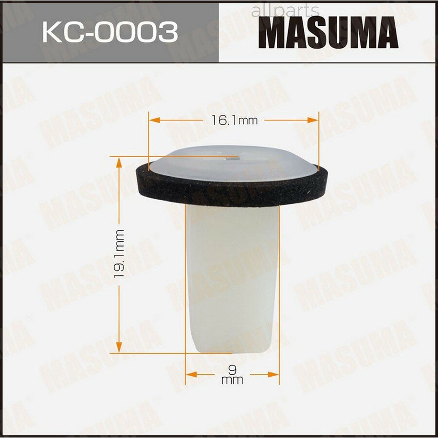 MASUMA KC-0003 Клипса автомобильная (автокрепеж) MASUMA0003-KC[уп.50]