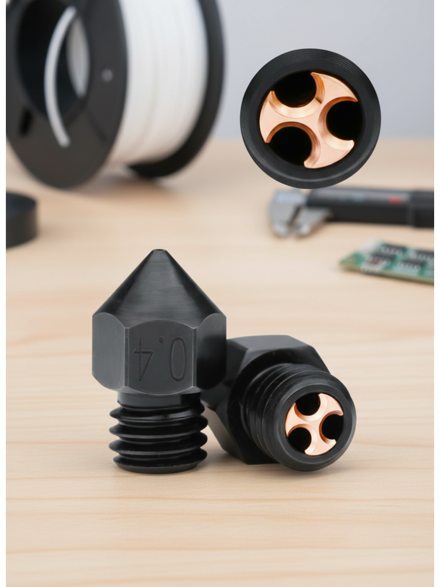 Сопло с медной вставкой (тип CHT) для MK8 закаленное 0.4мм.