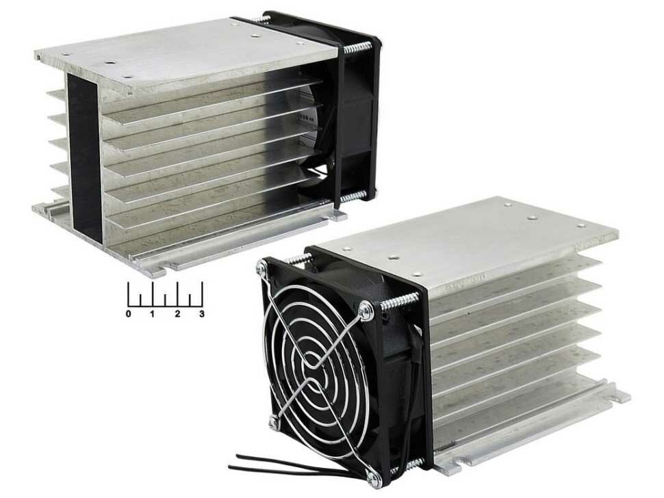 Радиатор для оптореле SSR-3 + вентилятор 220V 13W
