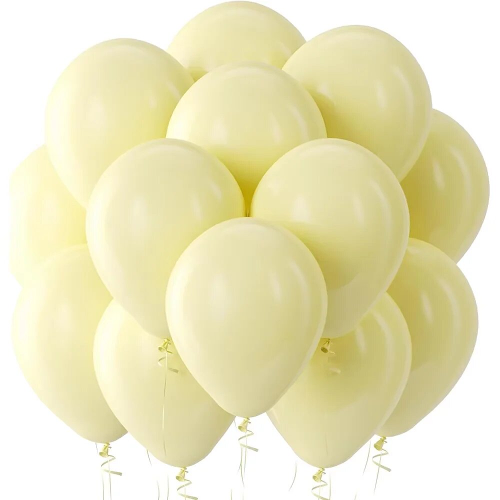 20 шт. Светло-желтые шары 5 дюймов Pastel Yellow