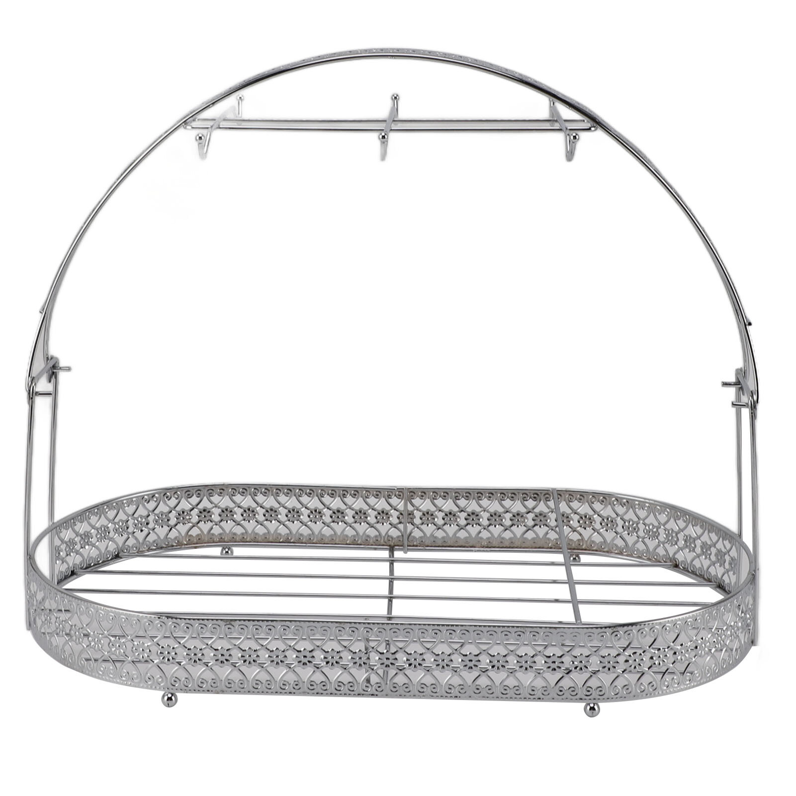 Держатель кружки стенда железные кофейные чашки блюда организатора кружка для хранения сушки для хранения с 6 крючками для стола стола стола кухни кухня Офис Серебряный