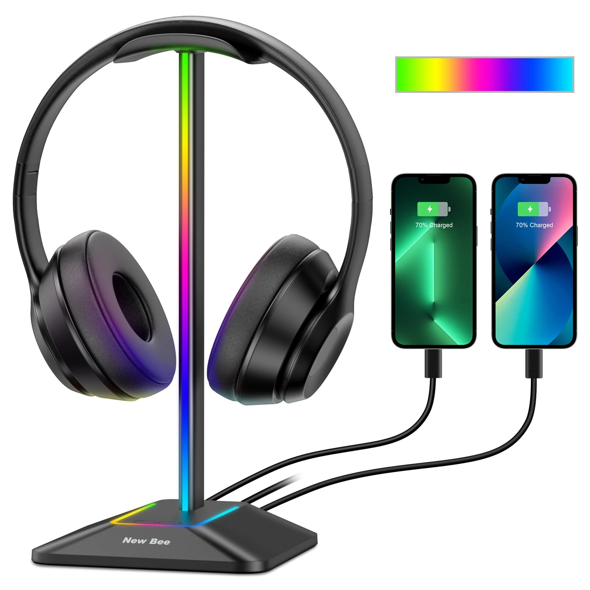 Подставка для наушников New Bee Z8 Black RGB