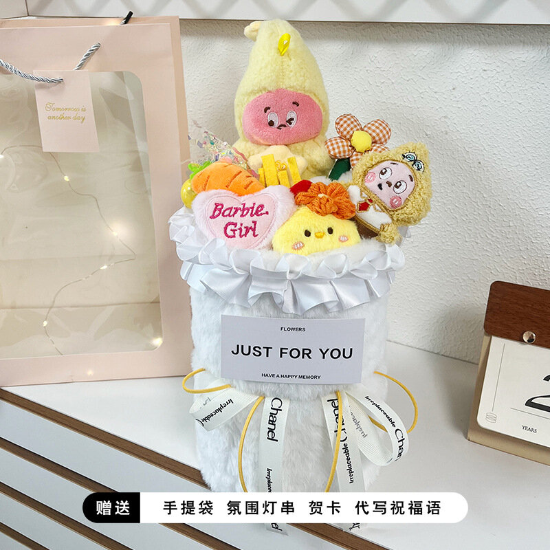 Подарок на Международный женский день: букет из куклы Конана, креативный плюшевый цветок в виде мультяшного персонажа, подарок на день рождения лучшей подруге/девушке, подарок на фотосессию выпускника для мужчины.