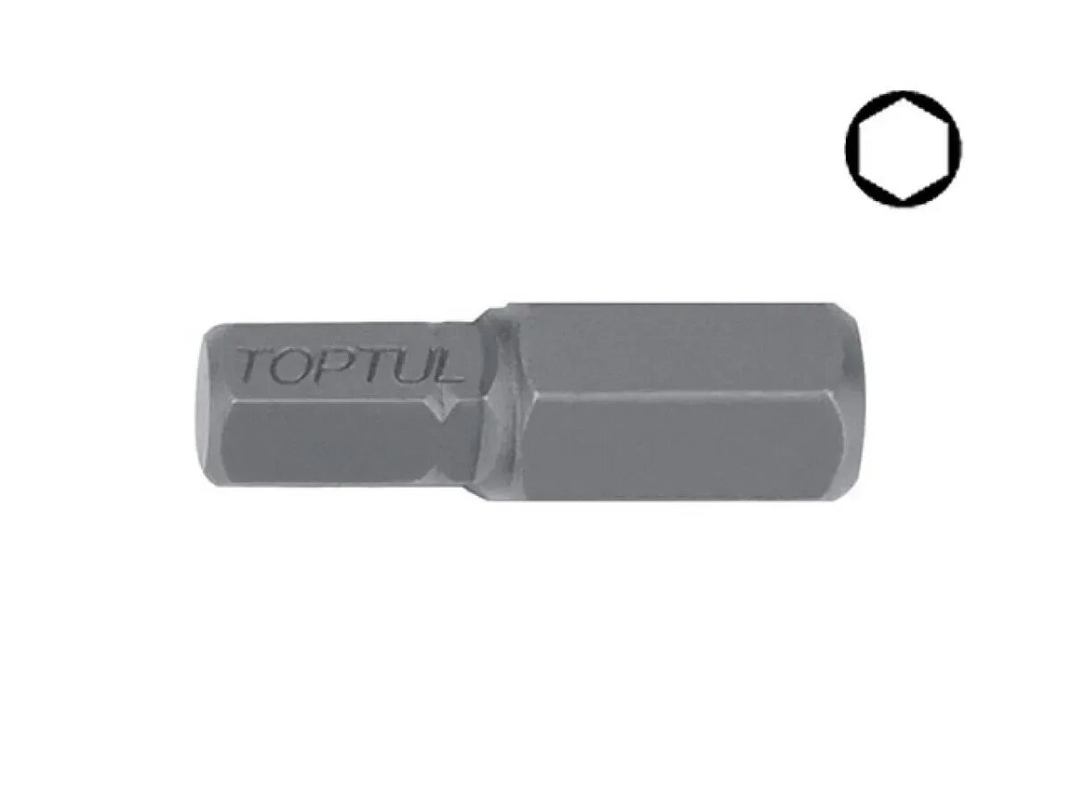 Насадка TOPTUL FSDA1008, 6-гранная, S2, 8 мм, посадка шестигранник SW36