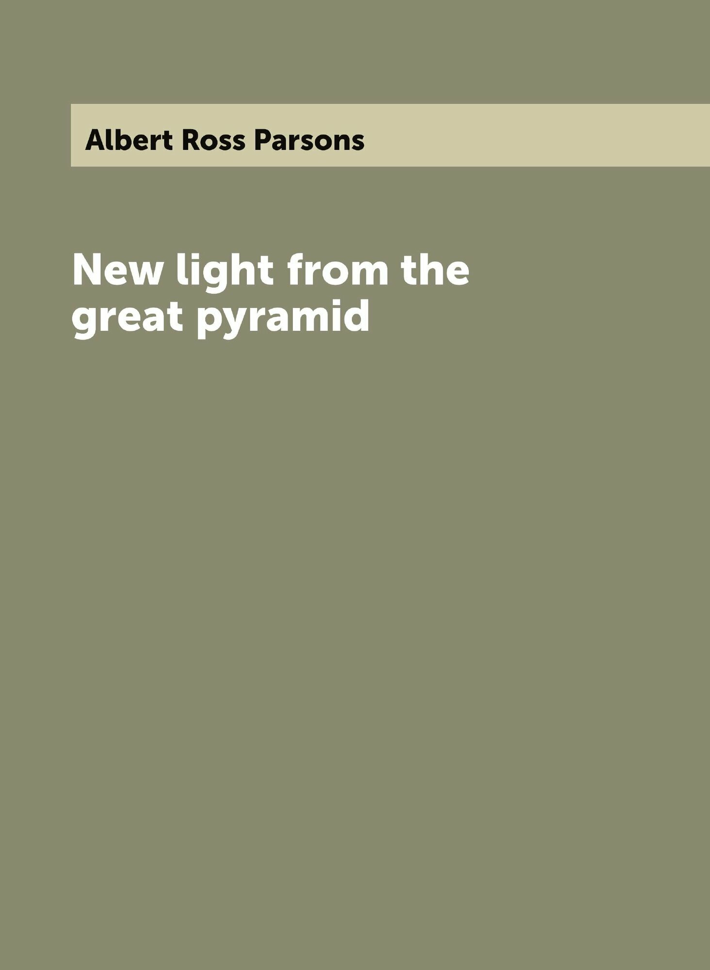 New light from the great pyramid
