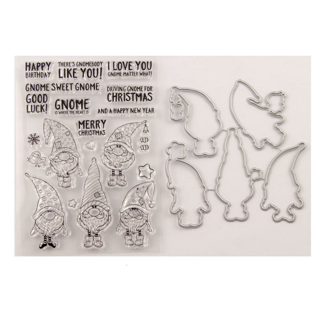 Штамп с Дедом Морозом и трафаретами