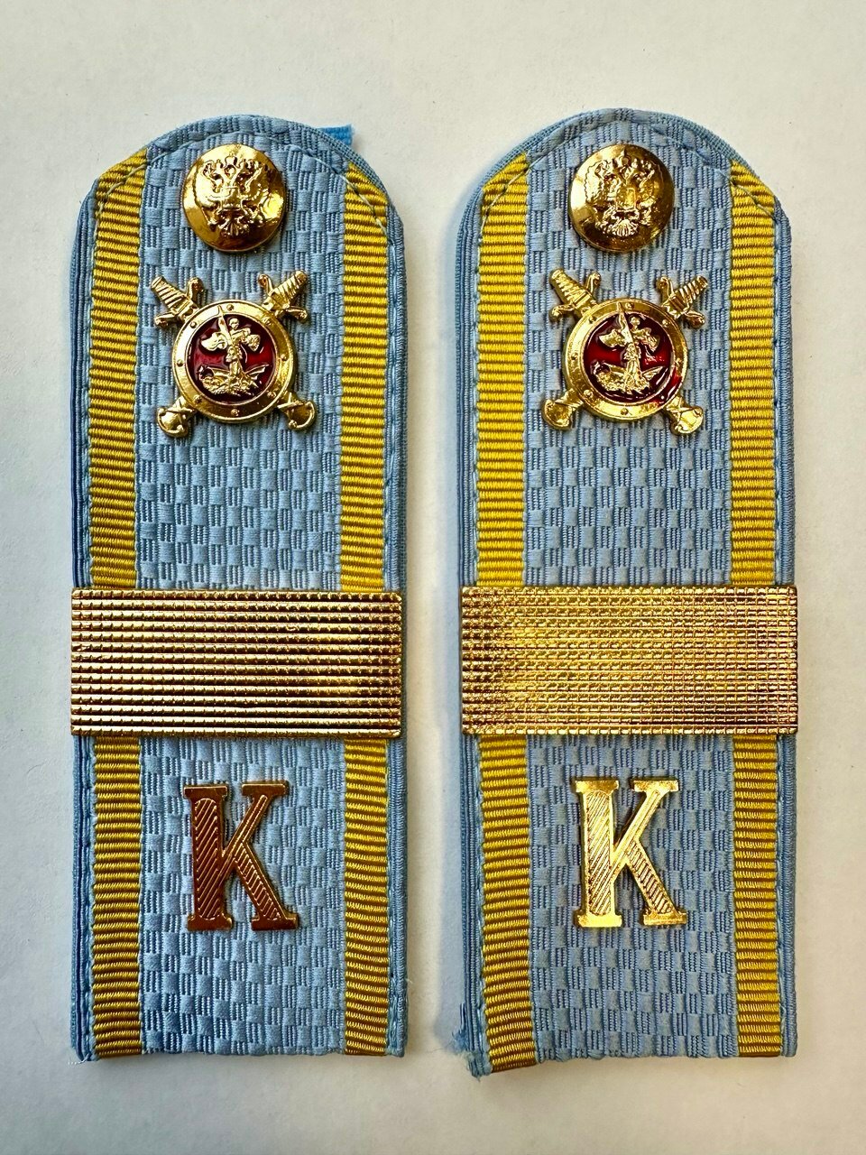 Погоны Курсант Полиции 13см Картон в сборе с фурнитурой Старший Сержант