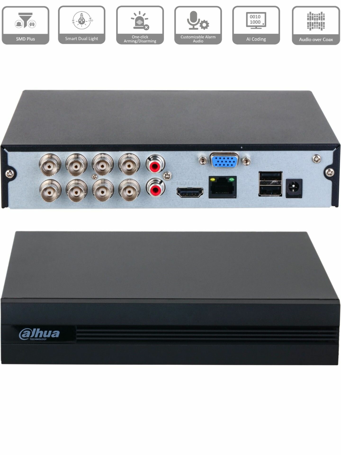 Dahua DH-XVR1B08-I - 8 канальный видеорегистратор для камер видеонаблюдения HDCVI, XVR-регистратор гибридный