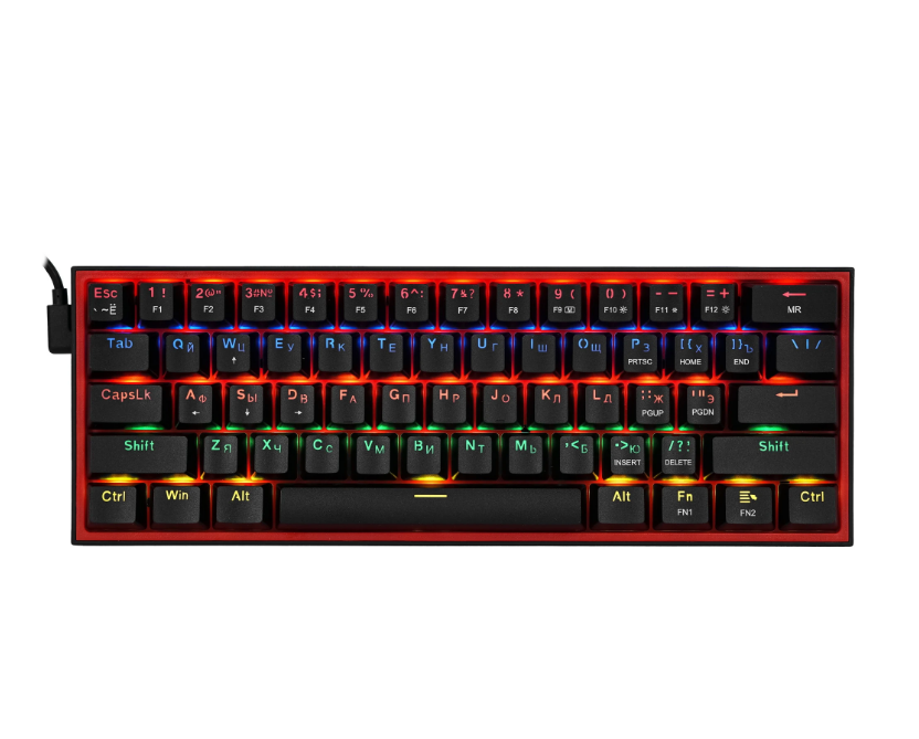 Клавиатура Redragon Fizz, RGB, механические клавиши , 61 клавиша