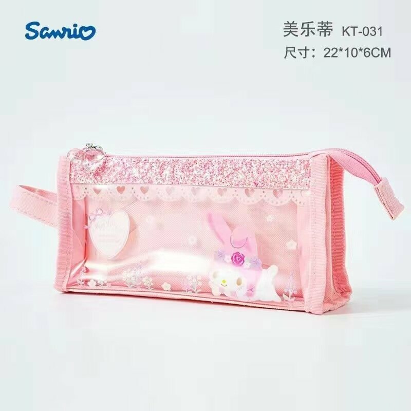 Пенал Hello Kitty Kuromi Sanrio, откидная планка, фиолетовый, для девочек