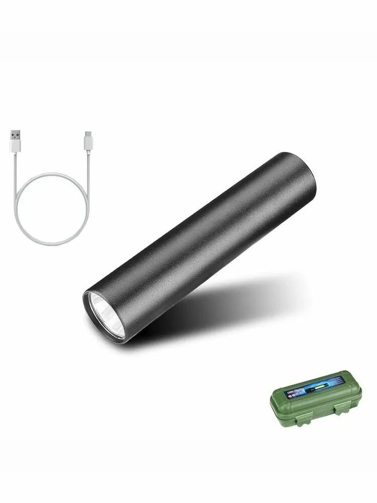 Фонарик аккумуляторный карманный ручной мощный светодиодный маленький с USB зарядкой