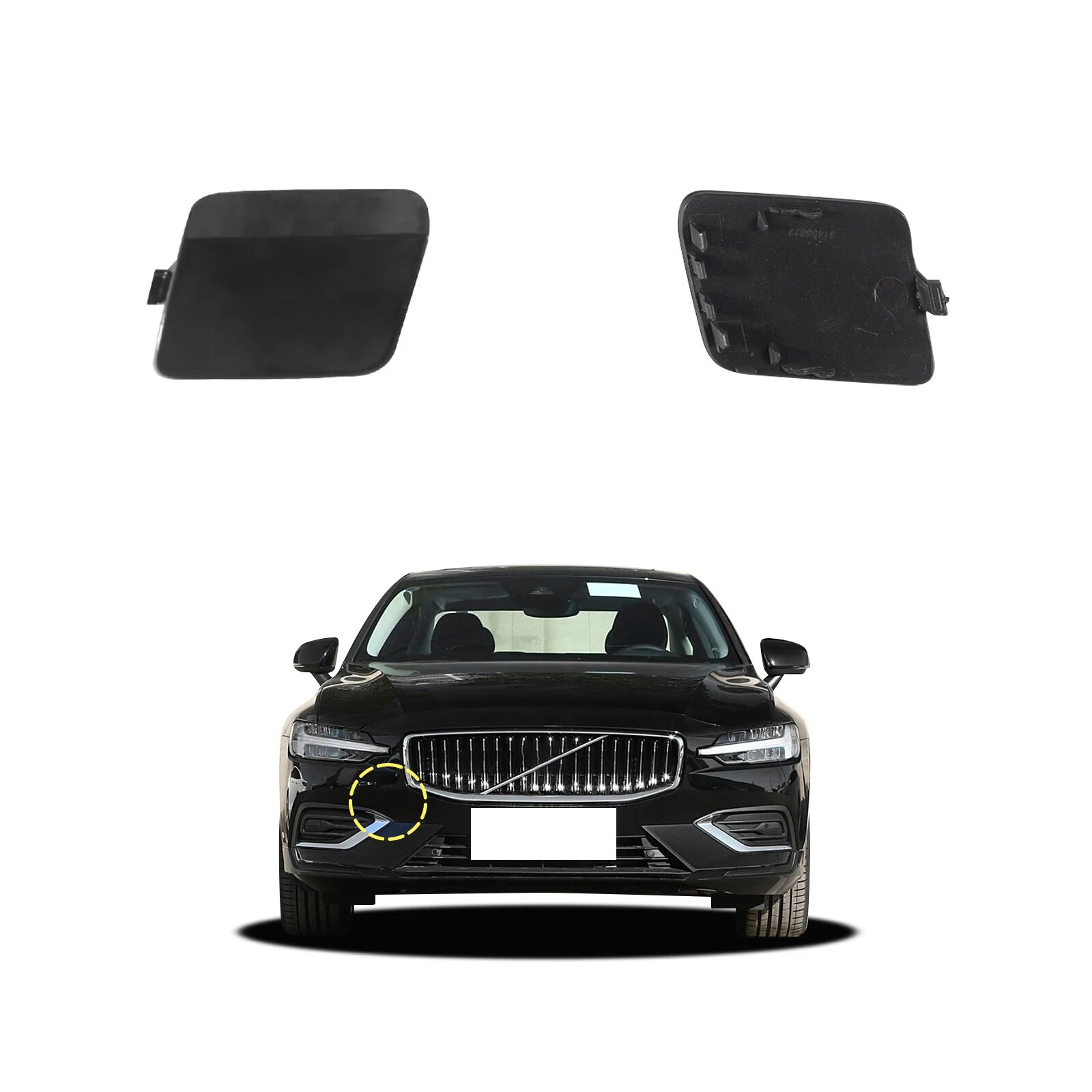 Крышка буксировочной проушины Volvo S60 V60 2020-2023, Unpainted passenger