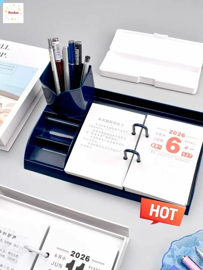 Тёмно-синяя подставка с датой (275x163x103мм)