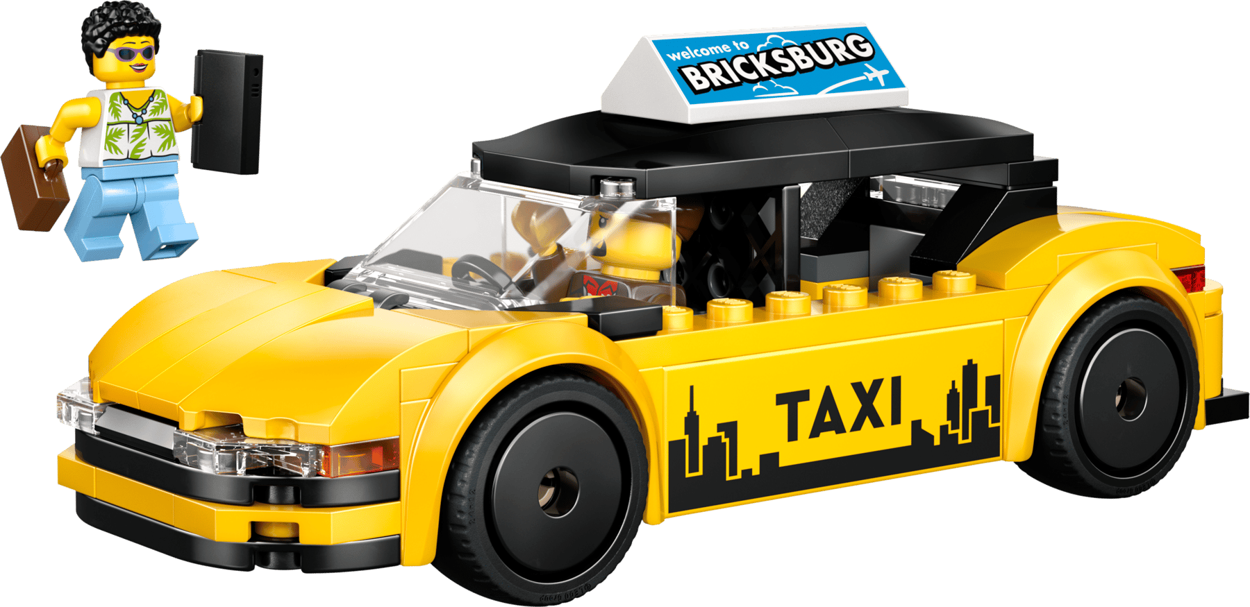Конструктор LEGO City 60487 Желтое такси с фигуркой, 122 дет. — фото 1