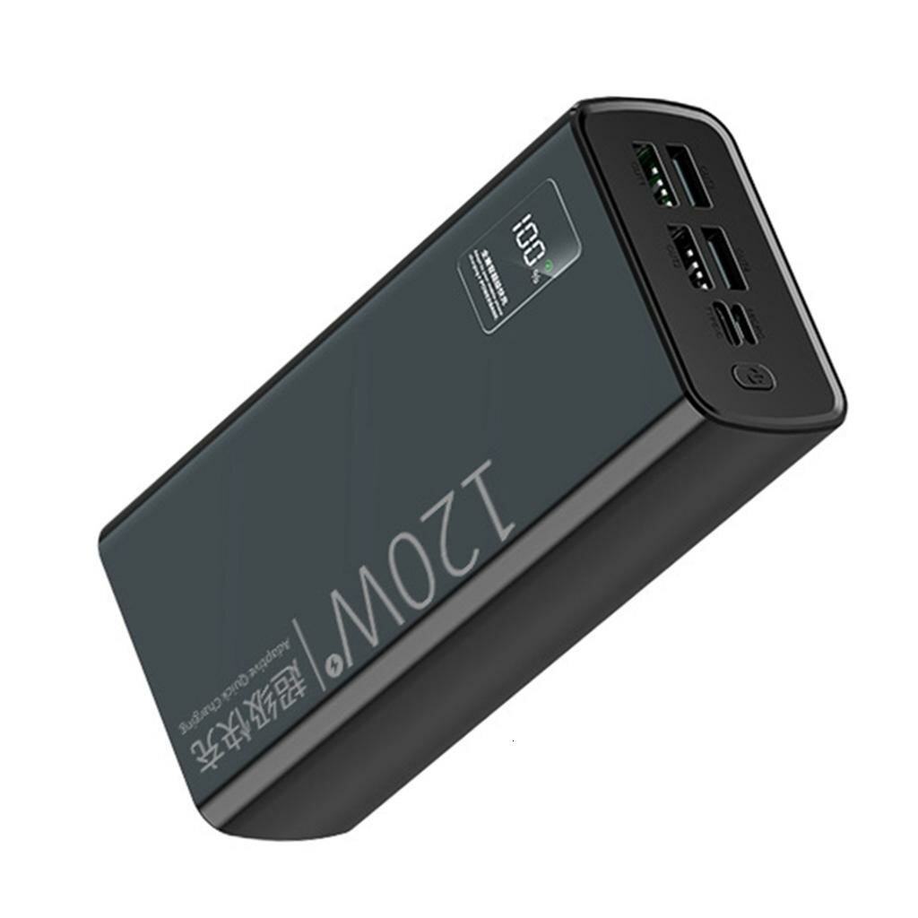 Мобильное зарядное устройство 80000 мА·ч, PD120 Вт, Черный - 80000 mA