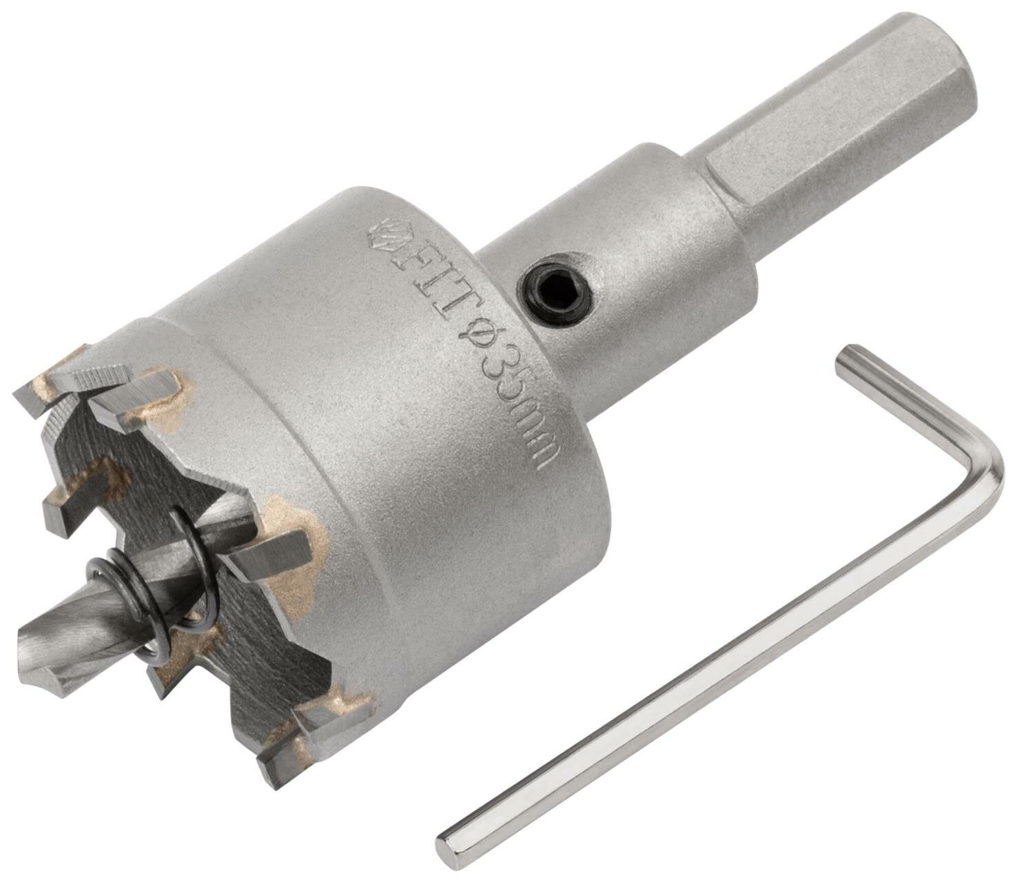 Коронка кольцевая с карбидными вставками Профи (для отверстий в нержавеющей стали) 35 мм