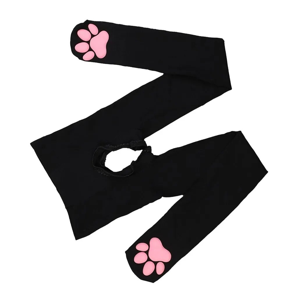 Чулки Колготки с подушечкой кошачьей лапы в стиле Лолиты, колготки с 3D-рисунком, носки-бобики, Когти котенка, 10 ден 1 пара