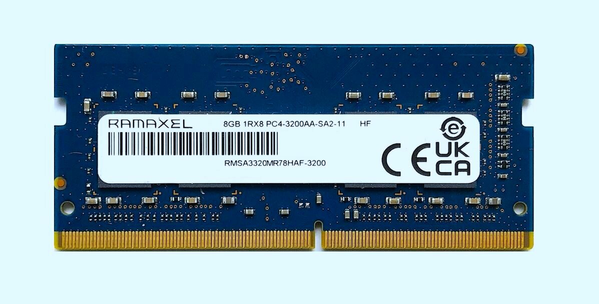 Оперативная память SODIMM 8GB DDR4-3200 RAMAXEL RMSA3320MR78HAF-3200