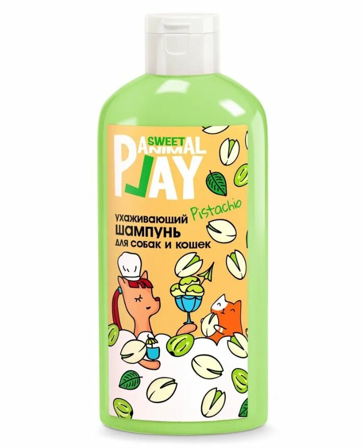 Animal Play Шампунь для собак и кошек ухаживающий Фисташковое мороженое, 300 мл, 3 шт