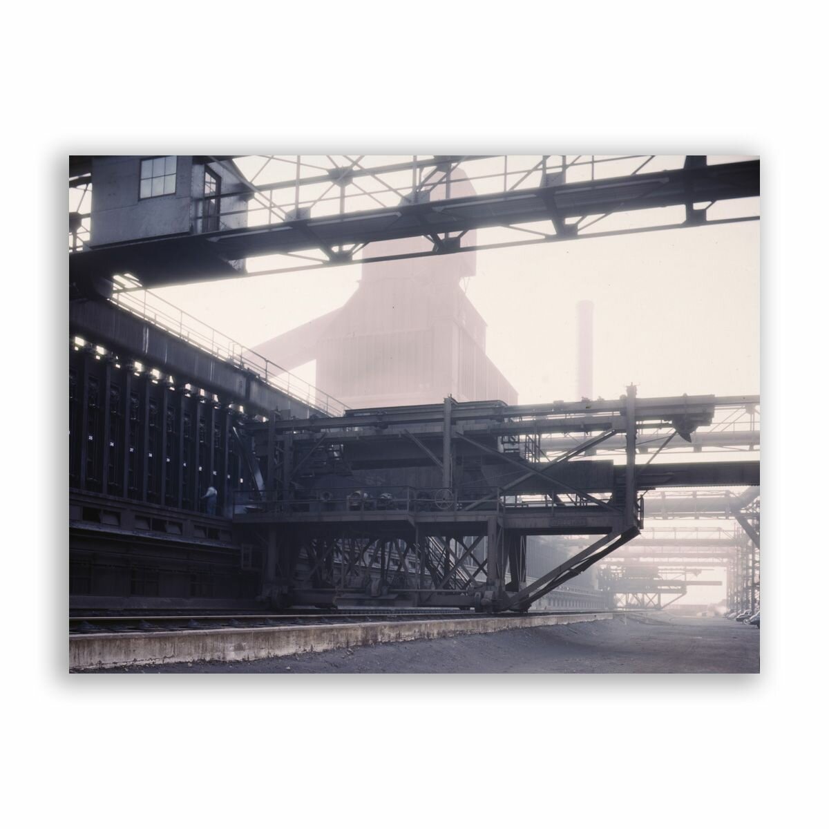 Постер, плакат на бумаге / Американские индустриальные ретро фотографии / Размер 60 x 80 см