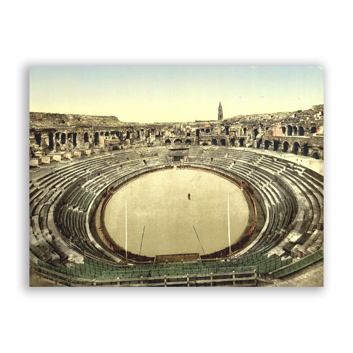 Постер, плакат на бумаге / The arena, interior, Nimes, France / Размер 80 x 106 см