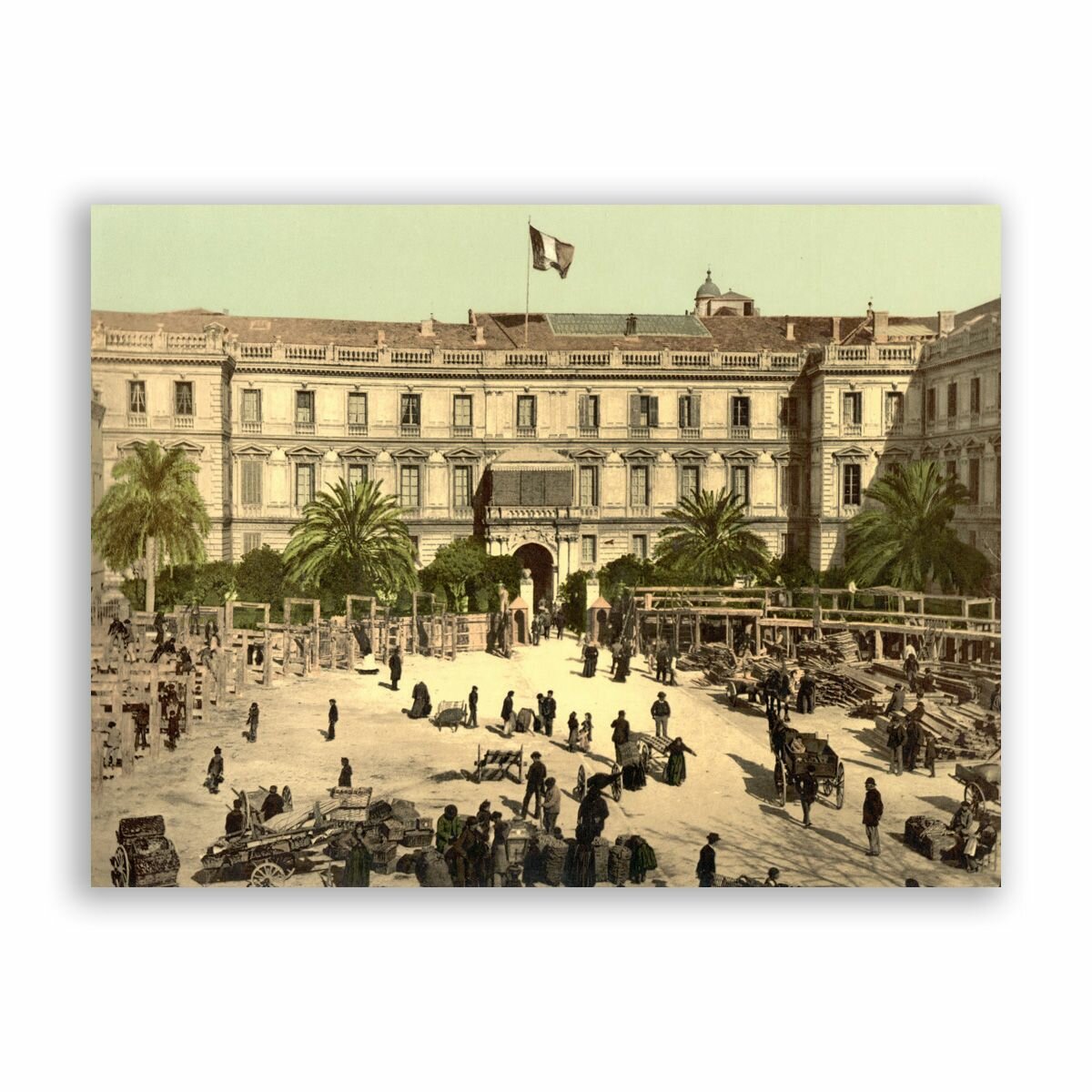 Постер, плакат на бумаге / Palais de la Prefecture, Nice, France / Размер 80 x 106 см