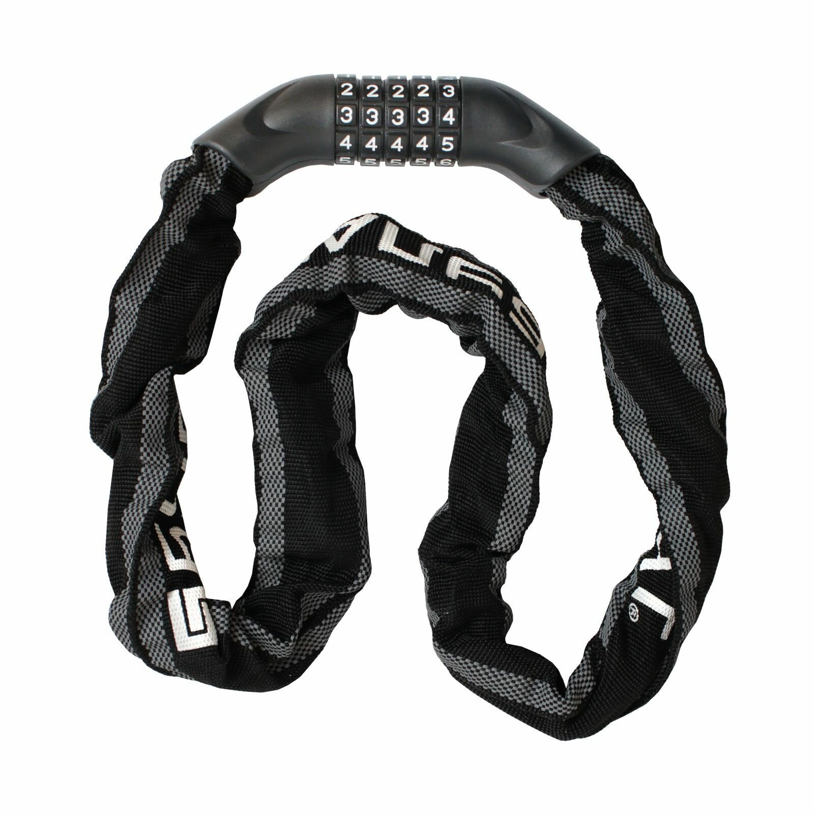 Велосипедный кодовый замок - цепь Булат ВС 606ЦК чёрный перекодируемый