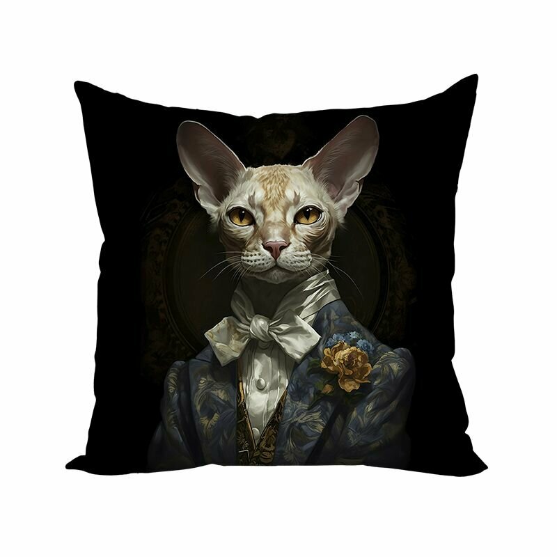 Подушка декоративная МисьеКот Живопись 40х40 велюр