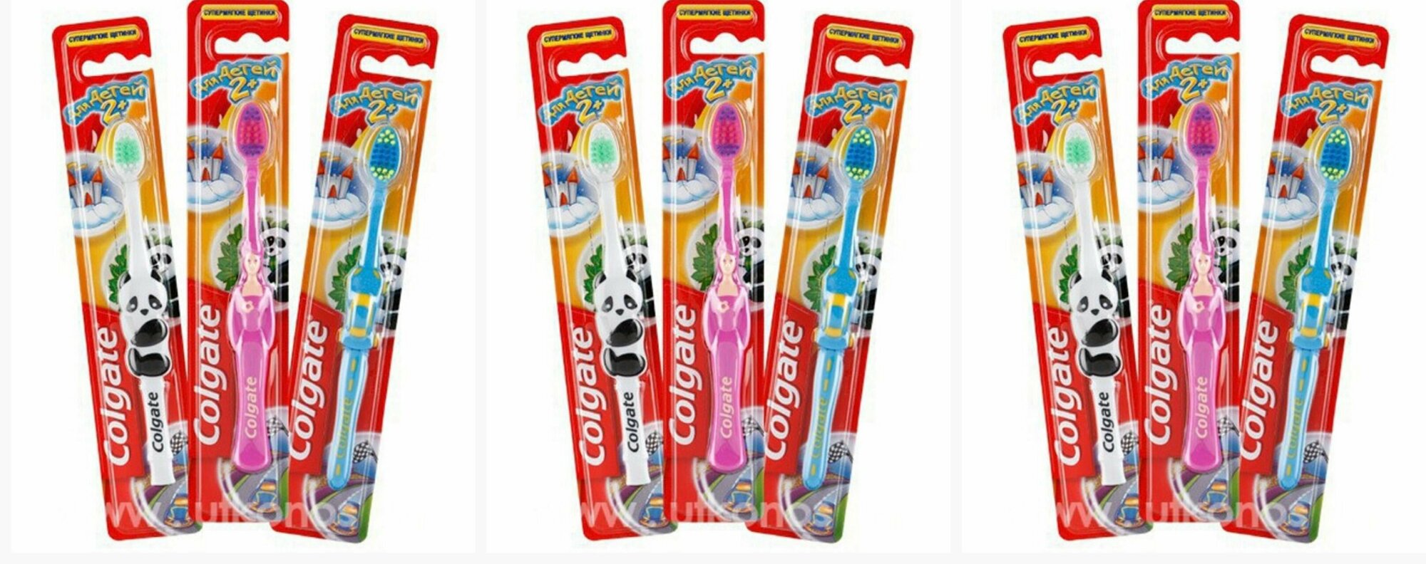 COLGATE Зубная щетка "Детская 2+" (2+1) промо, 3 уп.