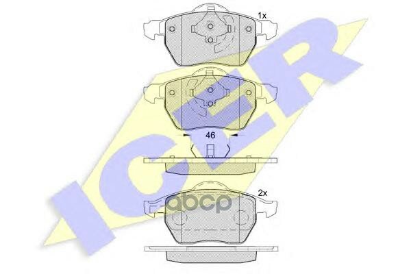 Колодки торм. дисковые Icer арт. 181767