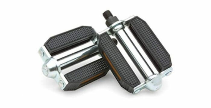 Педали для велосипеда Electra Deluxe Block Chrome/Black насыпные подшипники резьба 1/2" алюминий