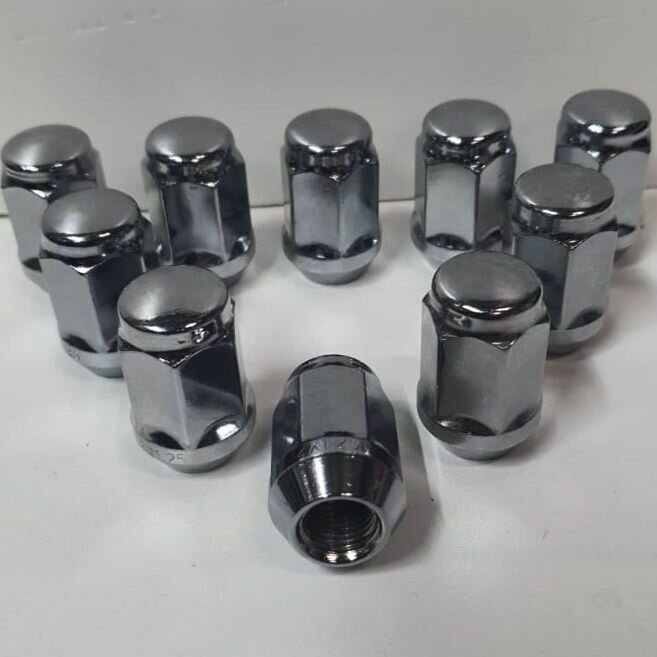 Гайка колёсная 12x1,25x35, конус, под 19 ключ, 10 штук
