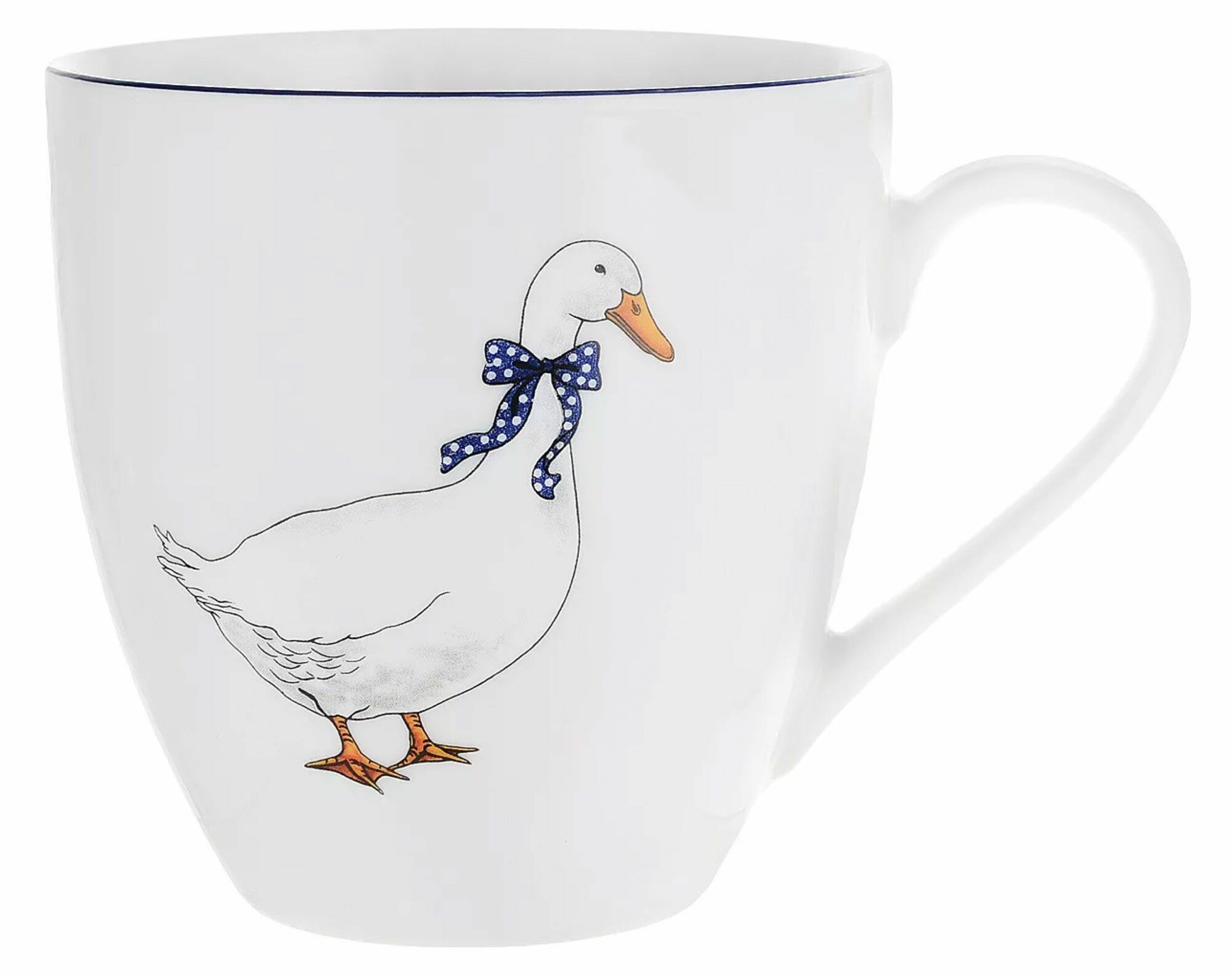 Кружка фарфоровая Bernadotte Гуси 670 мл, чашка для чая и кофе Bernadotte Фарфор