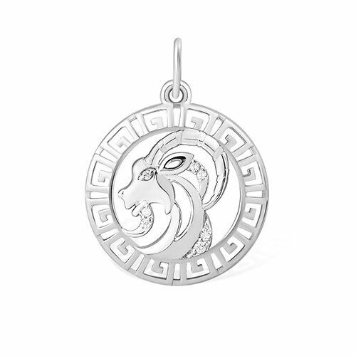 Подвеска, серебро, 925 проба, родирование, фианит