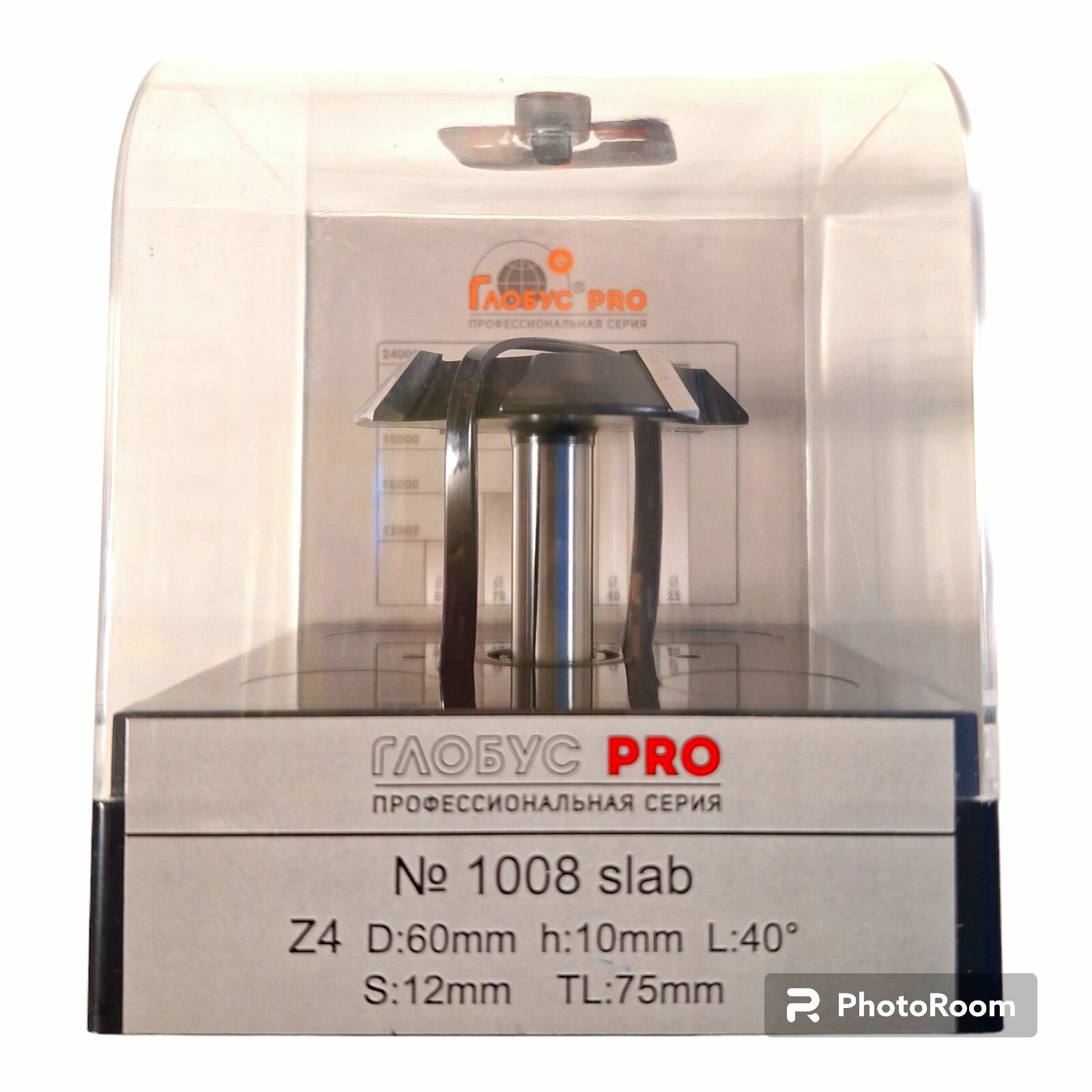Фреза для выравнивания поверхности Globus PRO 1008 Z4 D 60x10 S12 40 градусов slab