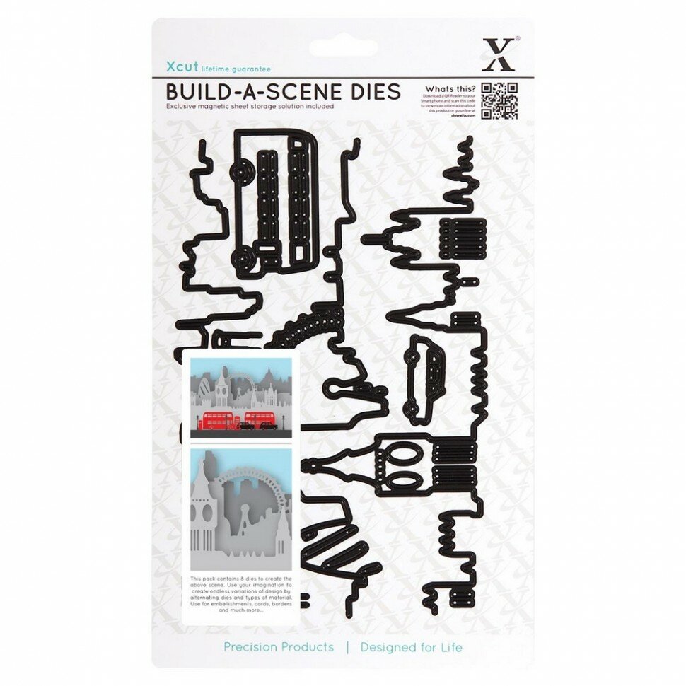 Docrafts XCU503158 Набор ножей для вырубки "Лондон" Build A Scene, 8 шт