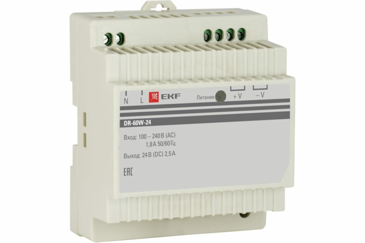 EKF PROxima dr-60W-24 блок питания 24 В постоянного тока для промышленных систем